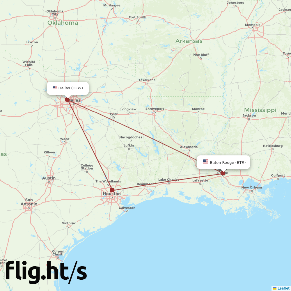 All scheduled flights from Baton Rouge to Dallas (BTR-DFW) | ⚡ fast ...