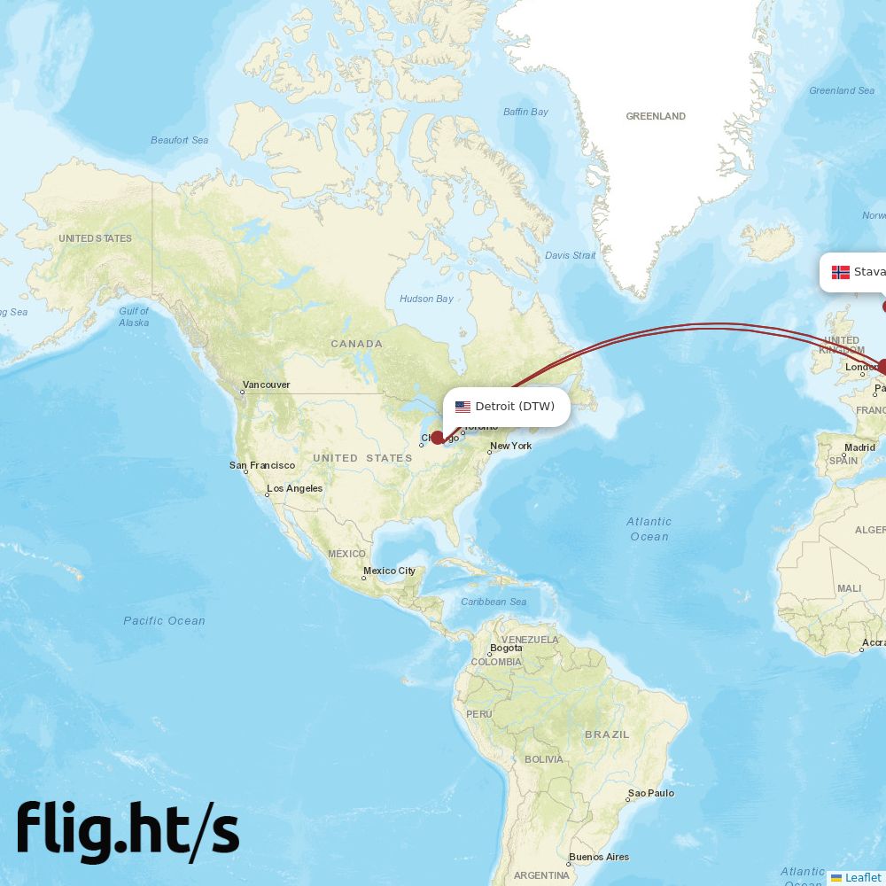 All scheduled flights from Detroit to Stavanger (DTW-SVG) | ⚡ fast ...