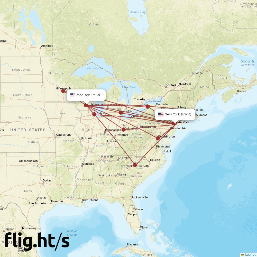 All scheduled flights from New York to Madison (EWR-MSN) | ⚡ fast ...