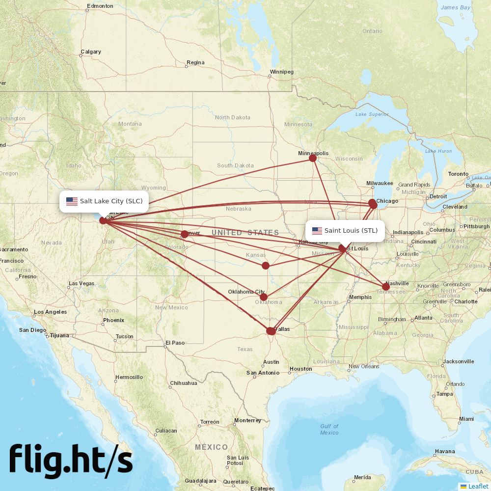 All scheduled flights from Saint Louis to Salt Lake City (STL-SLC) | ⚡ ...